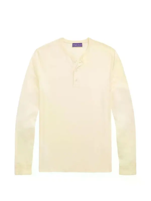 Polo Ralph Lauren Buttoned Henley Top - Neutrals