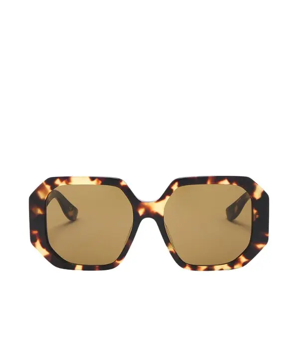Valentino Garavani Geometric Sunglasses - Havana & Brown