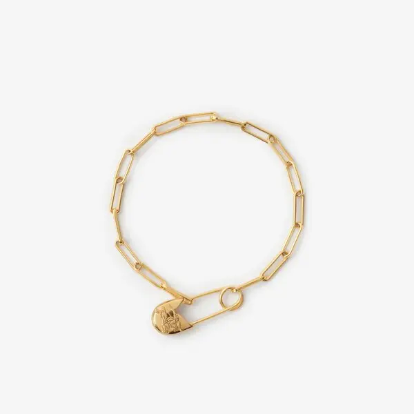 Burberry Equestrian Knight Design Pin Bracelet - Gold