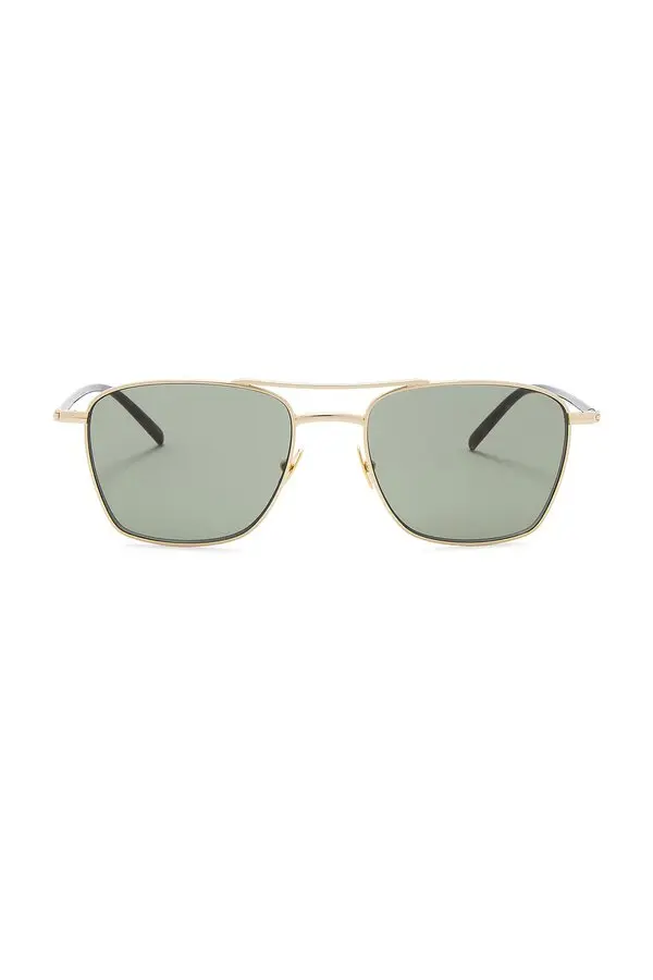 Saint Laurent Light Metal Sunglasses - Gold & Green