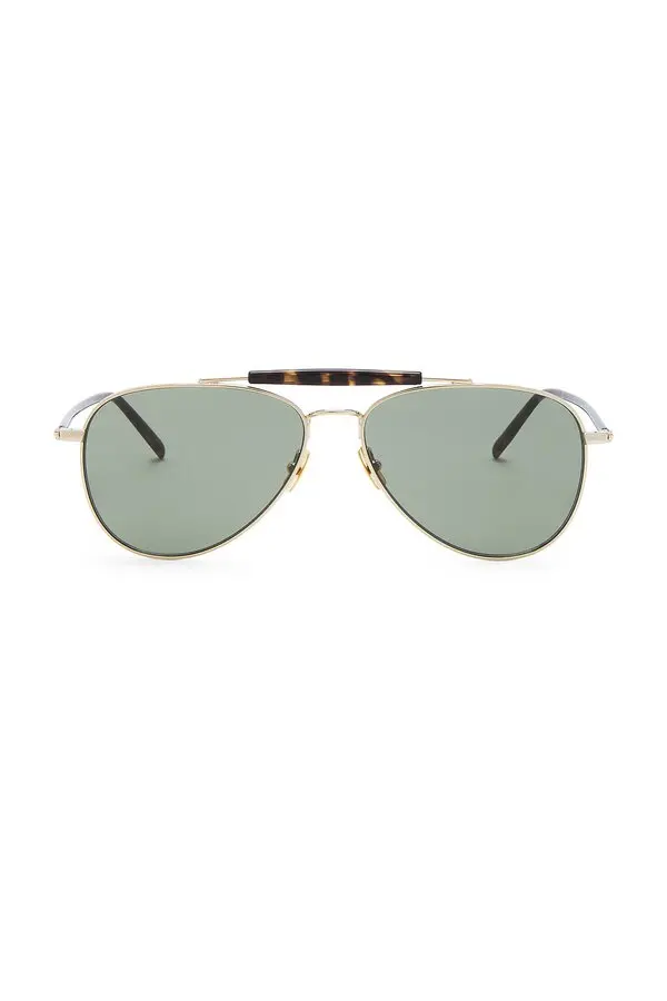 Saint Laurent Light Metal Frame - Gold & Green