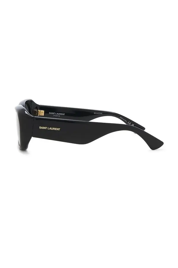 Saint Laurent Bold Injected Rectangular Sunglasses