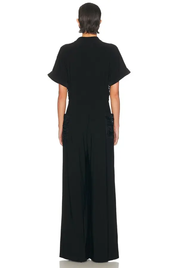 Norma Kamali Geralyn Short Sleeve Jumpsuit