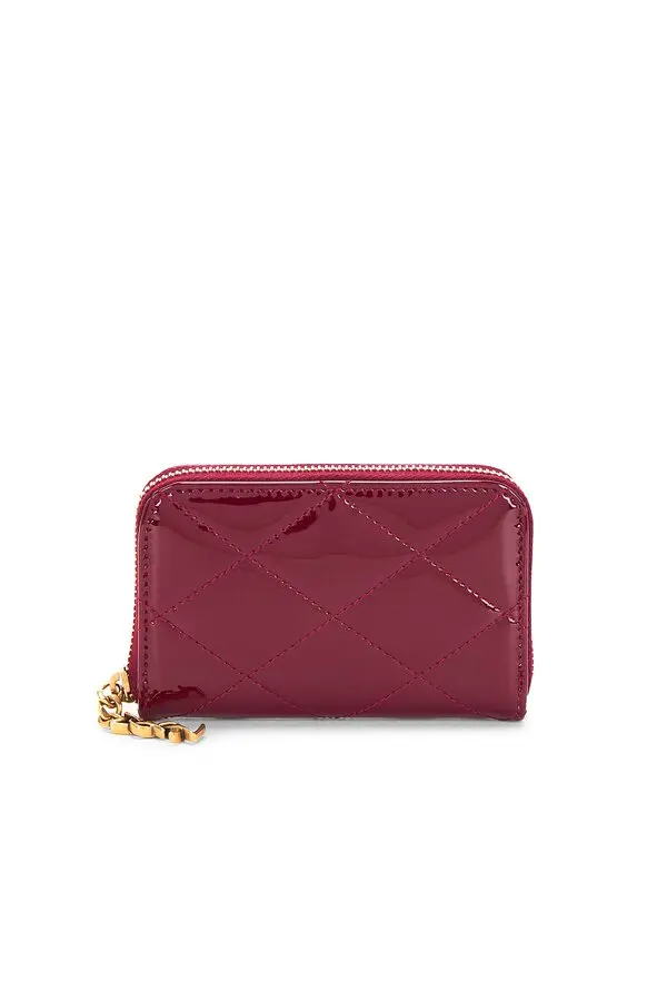 Saint Laurent Coin Card Wallet In Red - Red Grenat