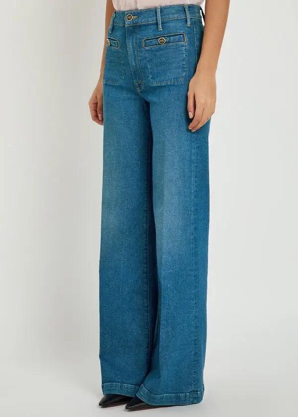 MOTHER Stasher Hustler Roller Wide-leg Jeans