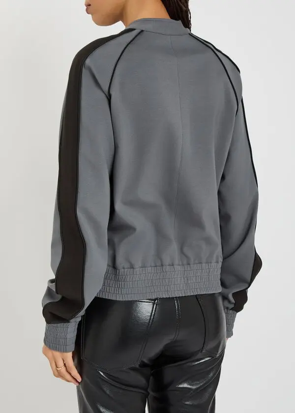 AARON ESH Panelled Jersey Varsity Zip-up Jacket