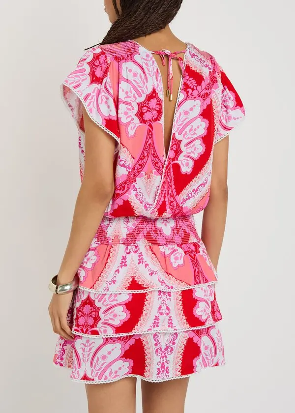 Melissa Odabash Printed Woven Mini Dress