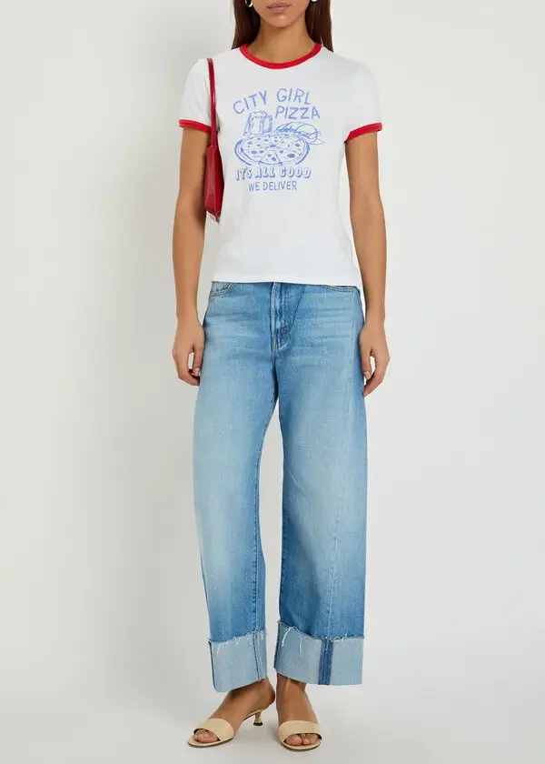 MOTHER The Half-pipe Ankle Turn-up Barrel-leg Jeans