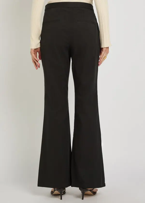 Vince Flared-leg Stretch Cotton Trousers
