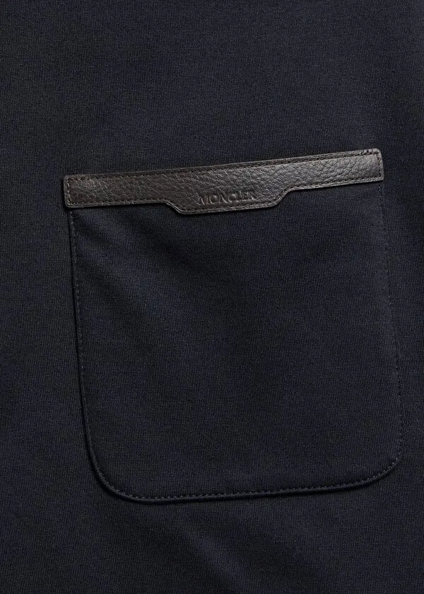 Moncler Cotton-blend Sweatshirt With Leather Details
