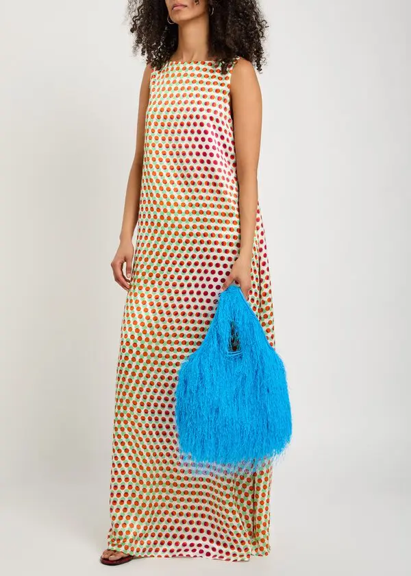 Dries Van Noten Polka-dot Silk Maxi Dress