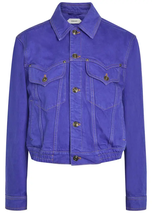 Versace Denim Blouson Jacket - Blue