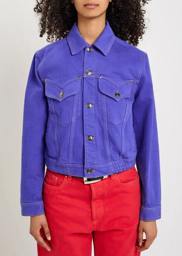Versace Denim Blouson Jacket - Blue