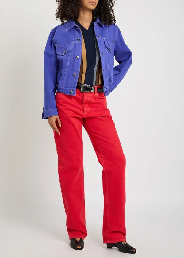 Versace Denim Blouson Jacket - Blue