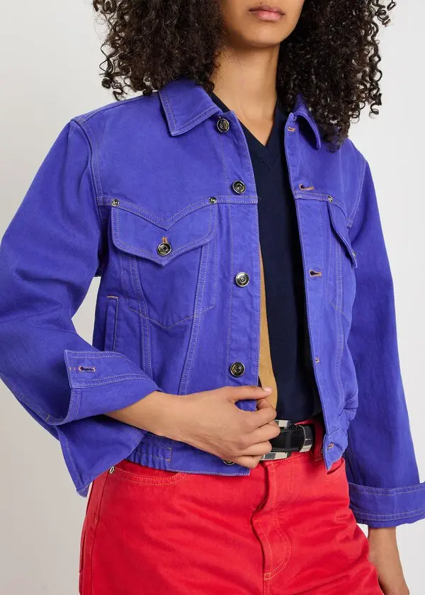 Versace Denim Blouson Jacket - Blue