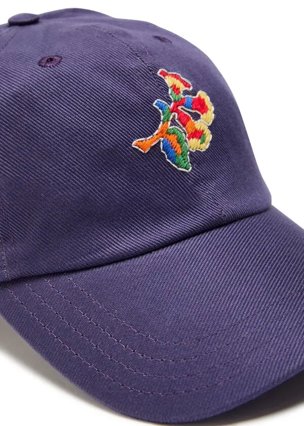 DRAKE'S Embroidered Cotton-twill Cap