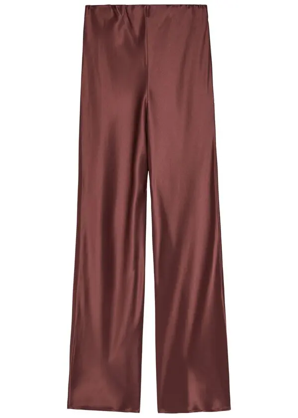 Shona Joy Savanna Straight-leg Satin Trousers