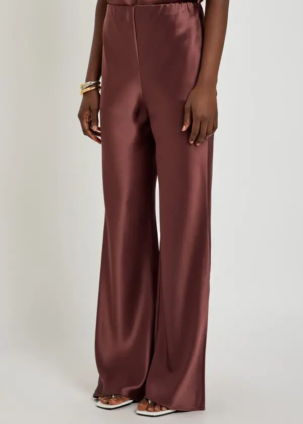 Shona Joy Savanna Straight-leg Satin Trousers