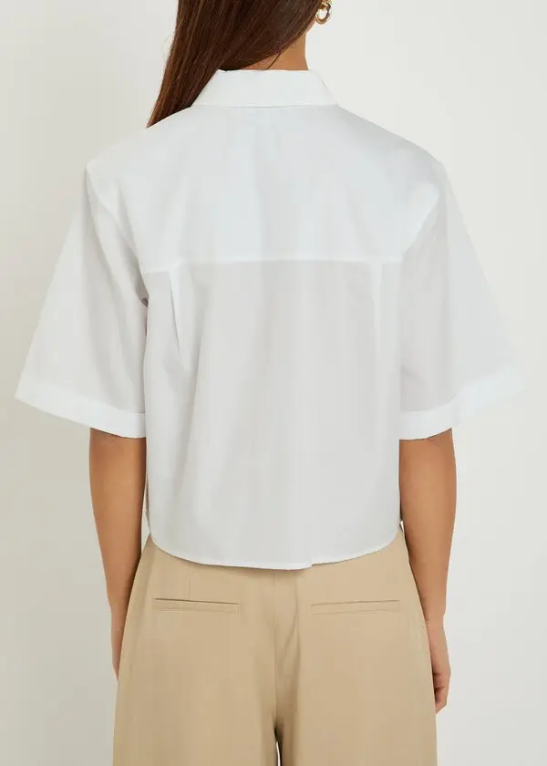 Vince Scalloped Cotton Shirt