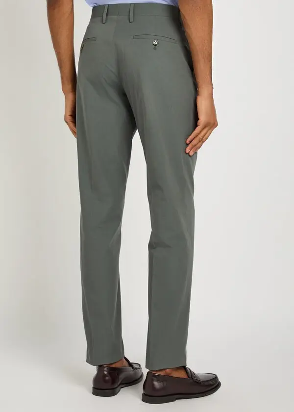LARDINI Cotton And Silk-blend Trousers