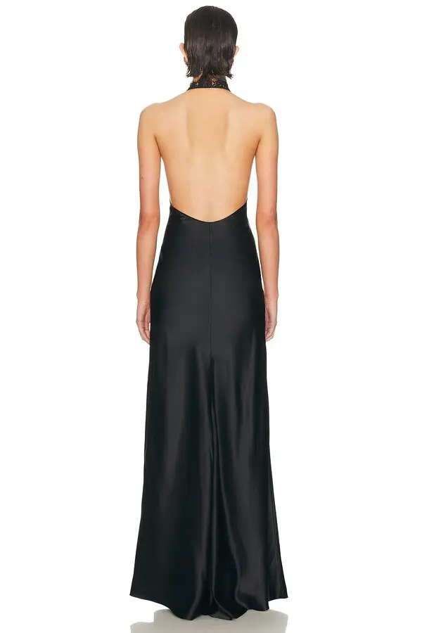 NILI LOTAN Noemi Lace Halter Gown