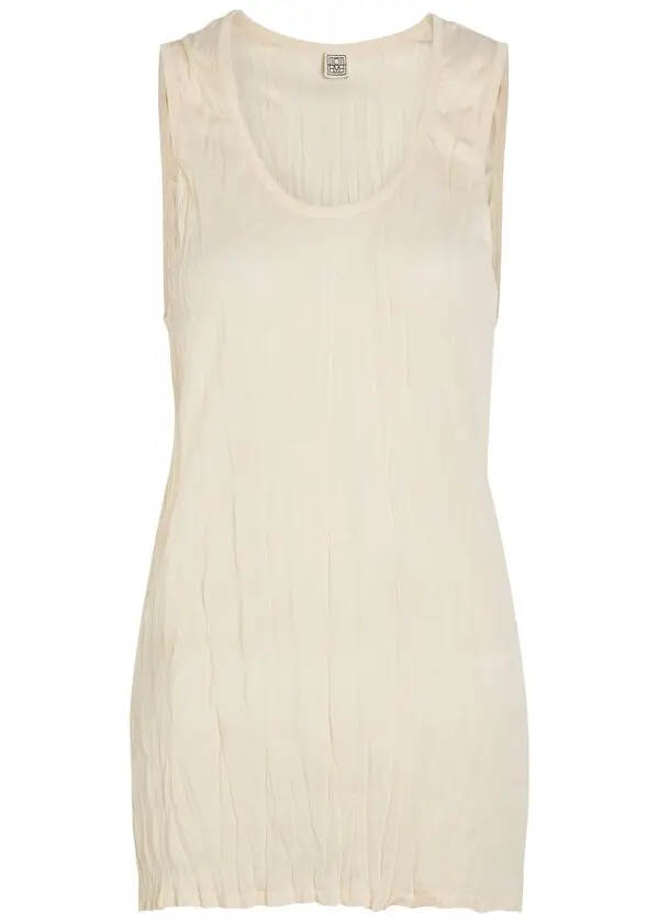 TOTEME Crinkled Fine-knit Tank Top