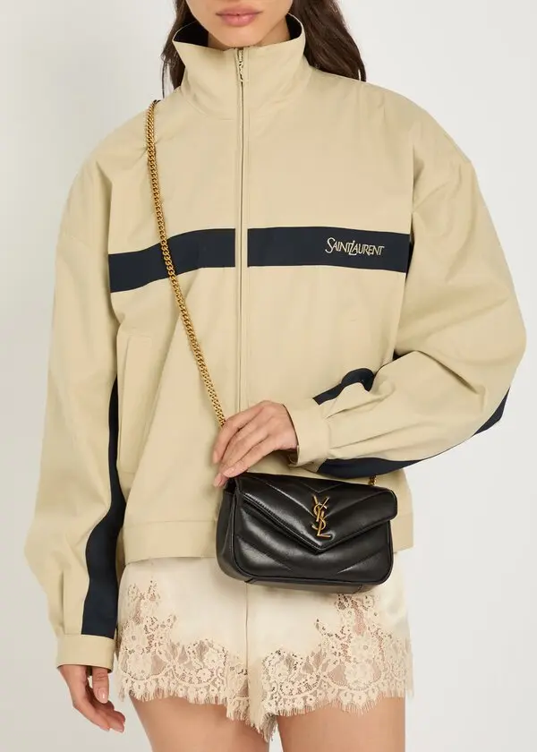 Saint Laurent Loulou Mini Quilted Leather Shoulder Bag - Black