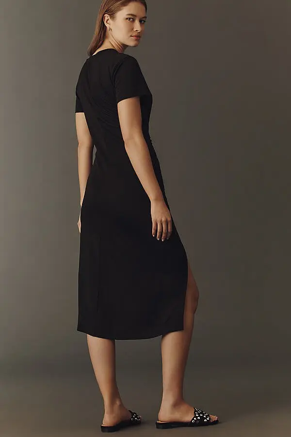 ANINE BING Vida Side-slit Midi Dress