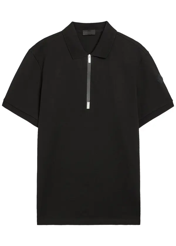 Moncler Half-zip Piqué Cotton Shirt