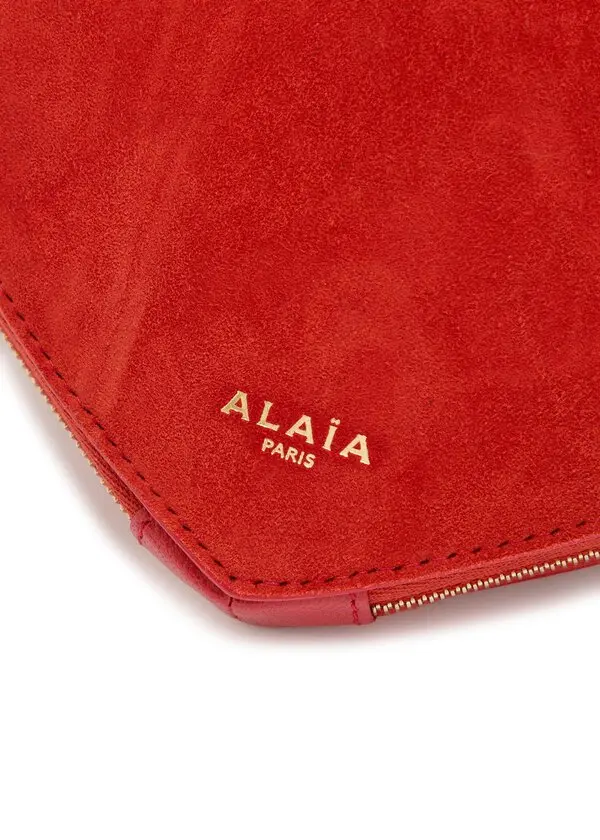 Alaïa Le Coeur Suede And Leather Cross-body Bag - Orange