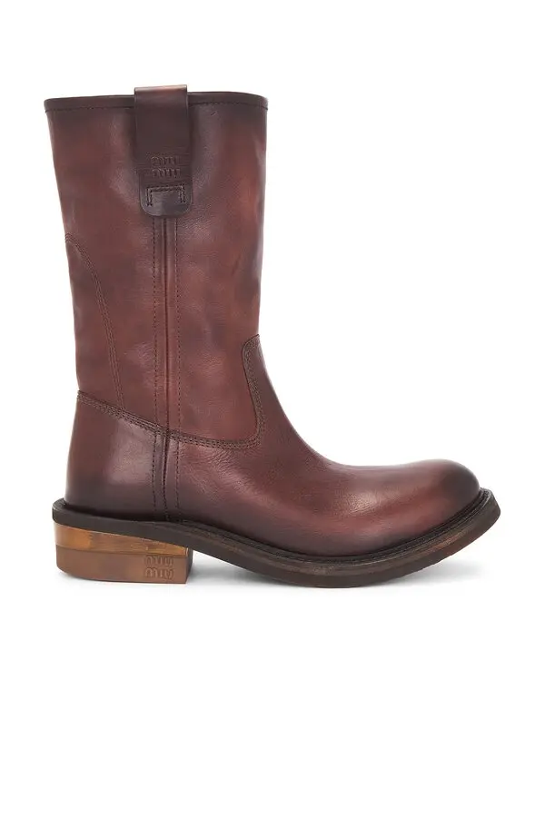 Miu Miu Work Boots - Caffe