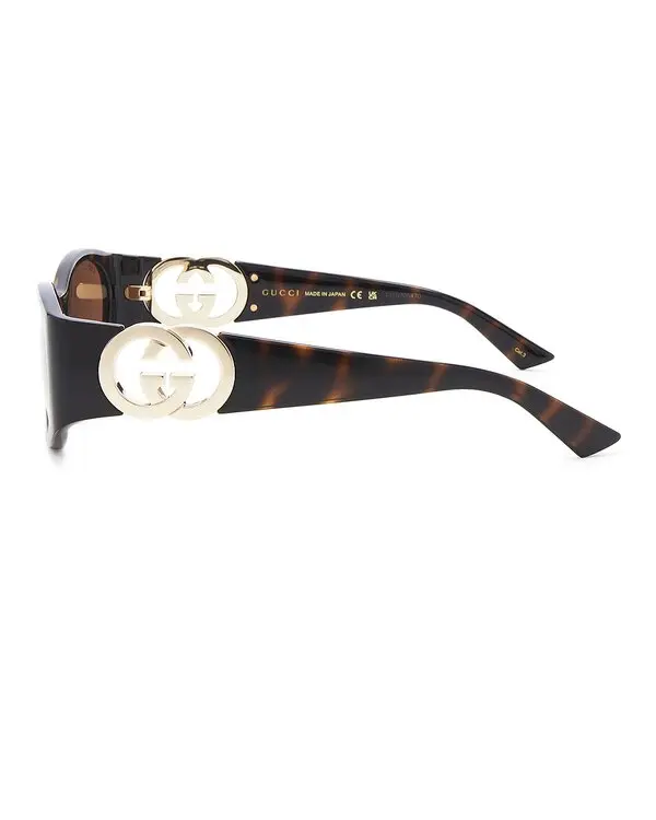 Gucci Round Frame Sunglasses - Havana & Brown