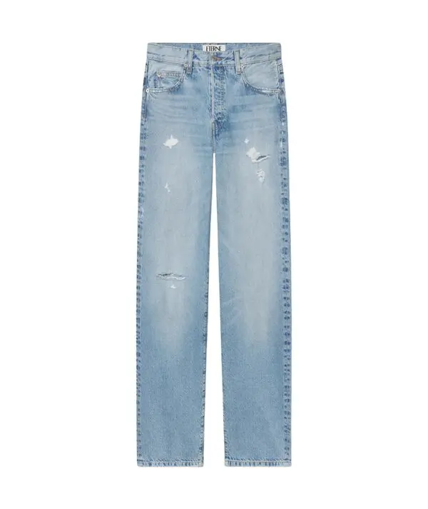 Eterne Saint Boyfriend Straight Leg Jeans - Light Indigo
