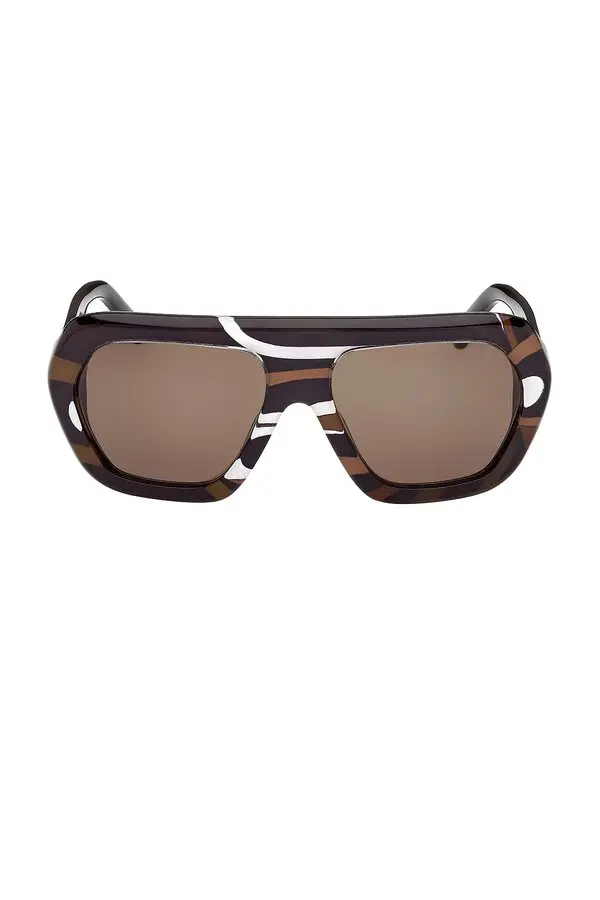 Emilio Pucci Geometric Sunglasses - Brown