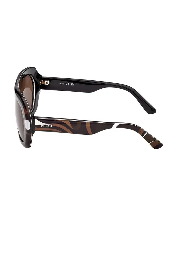 Emilio Pucci Geometric Sunglasses - Brown
