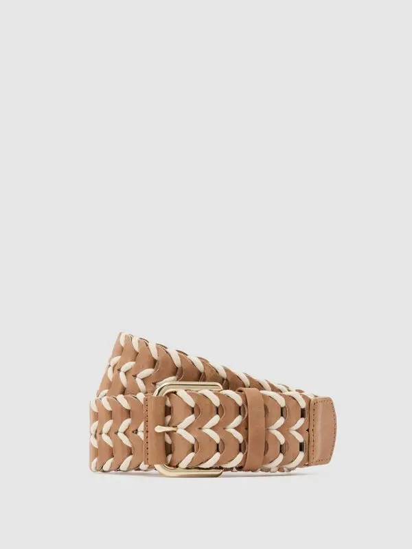 ATELIER Braided Leather Waist Belt