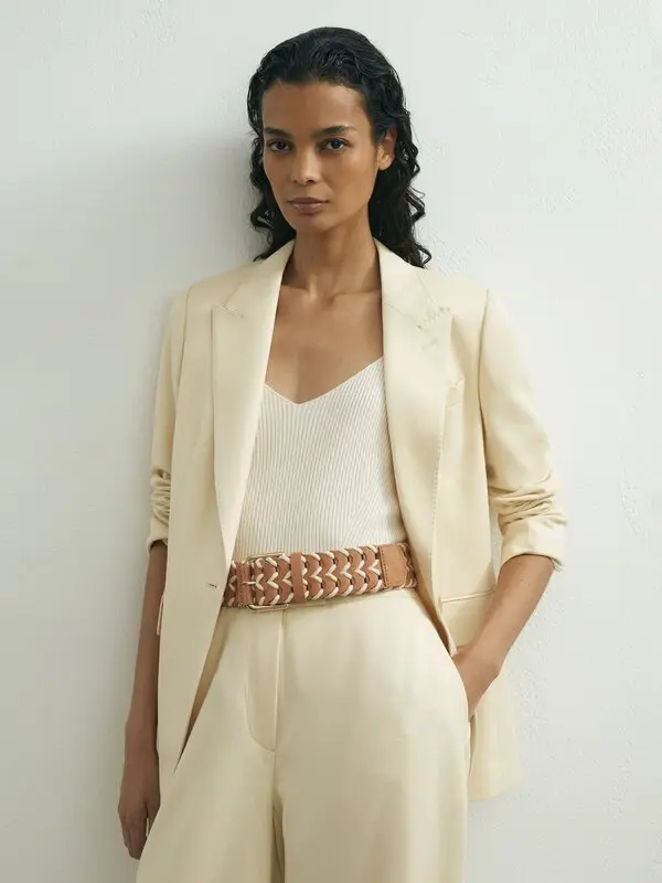 ATELIER Braided Leather Waist Belt