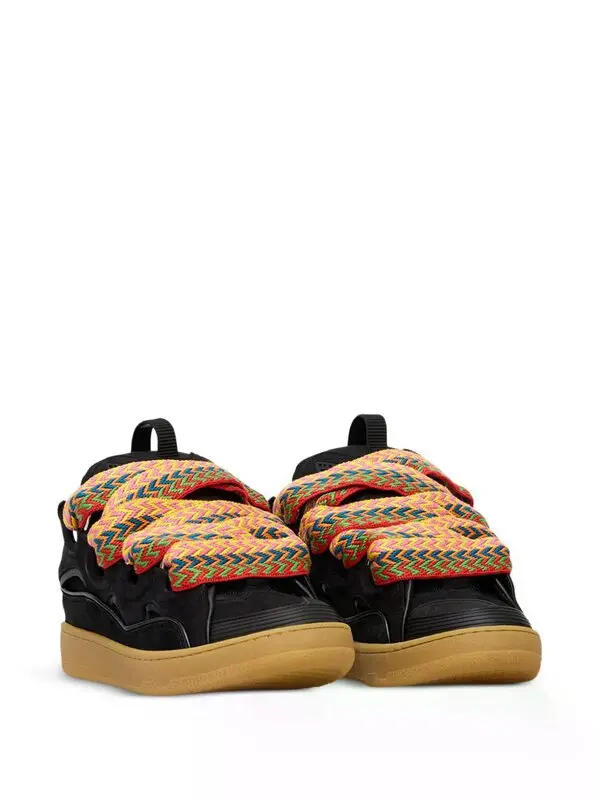 LANVIN Curb Lace-up Sneakers - Black