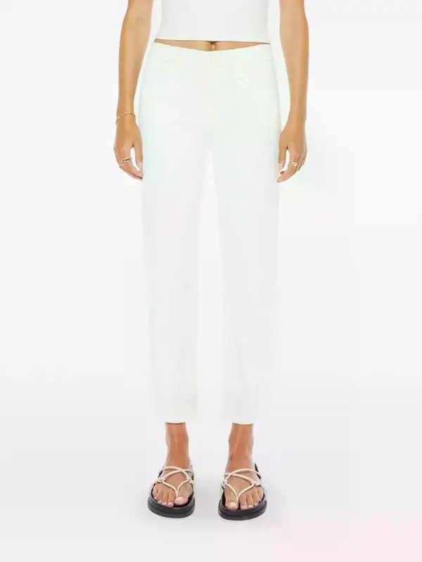 MOTHER The Newbie Ankle Jeans - White