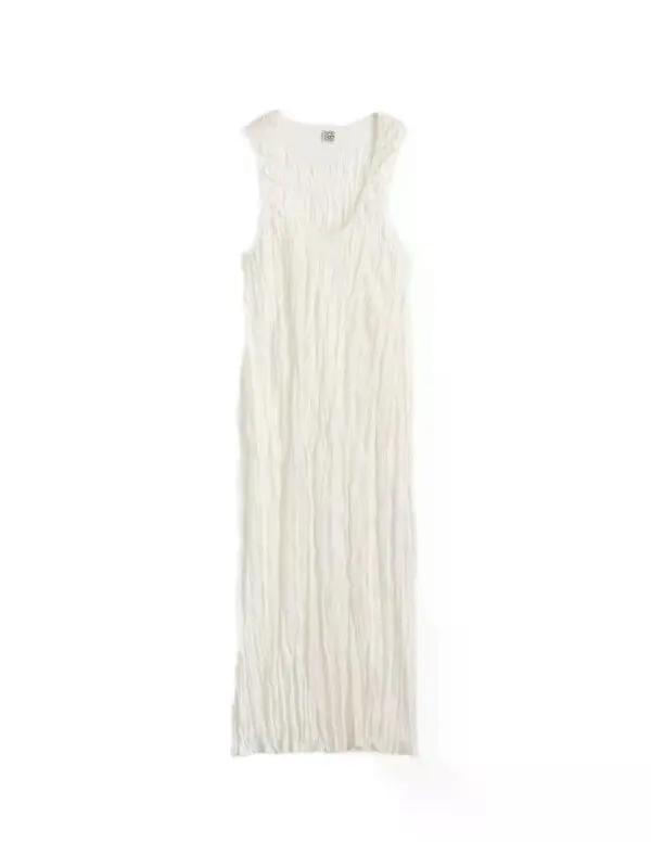 TOTEME Crinkled Tank Dress - White