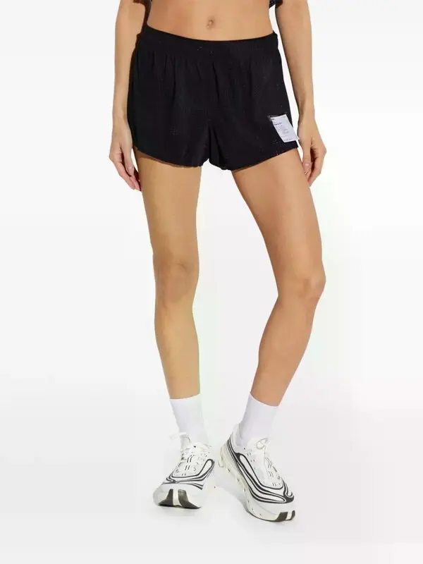Satisfy Space-o Perforated Shorts - Black