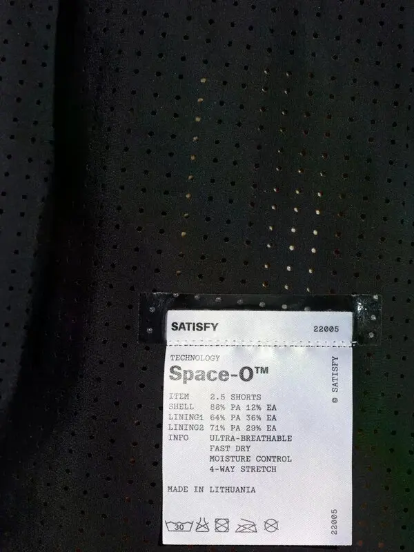 Satisfy Space-o Perforated Shorts - Black