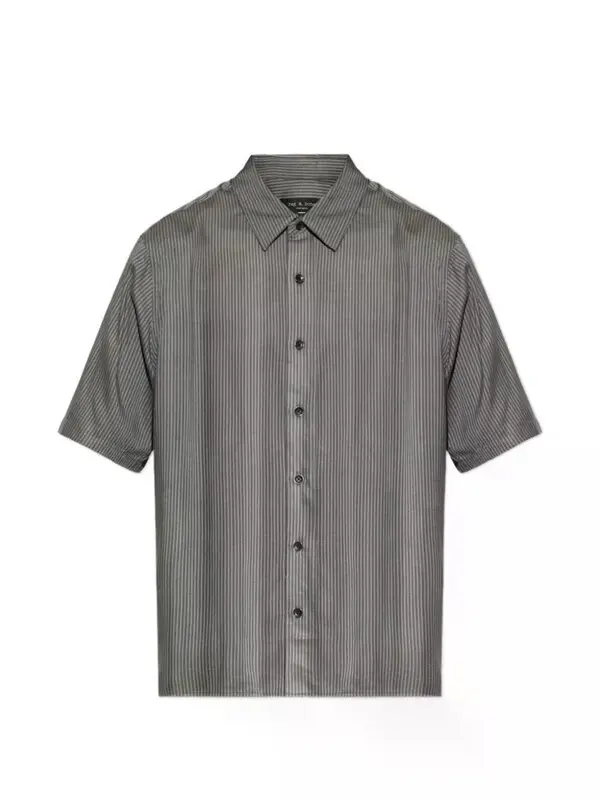 Rag & Bone Vertical-stripe Short-sleeve Shirt