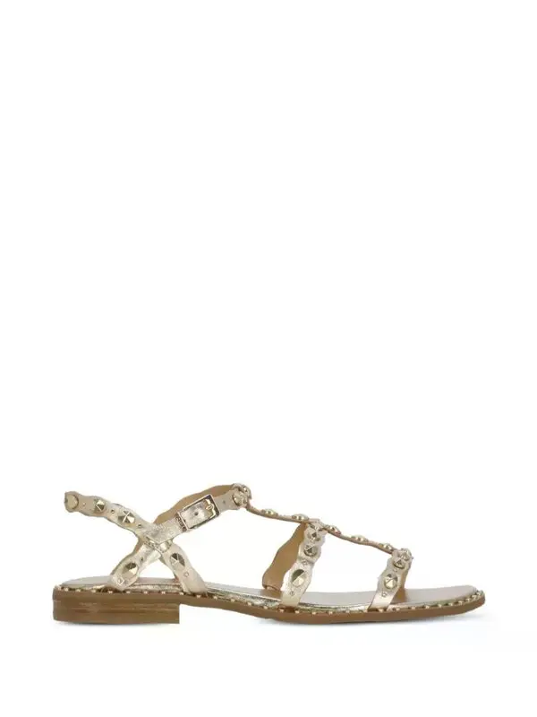 Ash Studded Flat Sandals - Gold