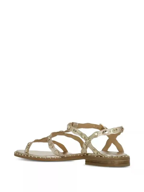 Ash Studded Flat Sandals - Gold