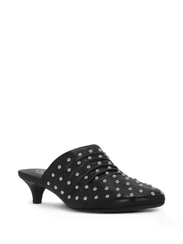 Ash Eloise Studded Mules - Black