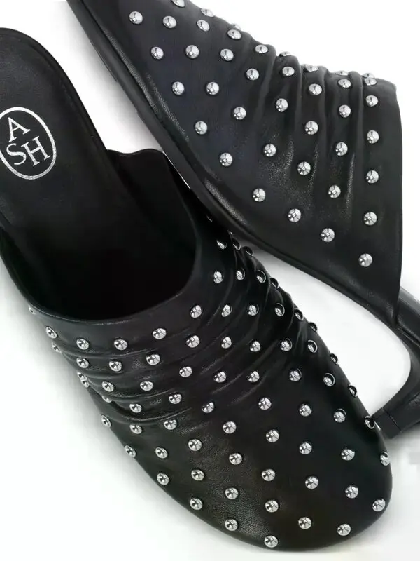 Ash Eloise Studded Mules - Black