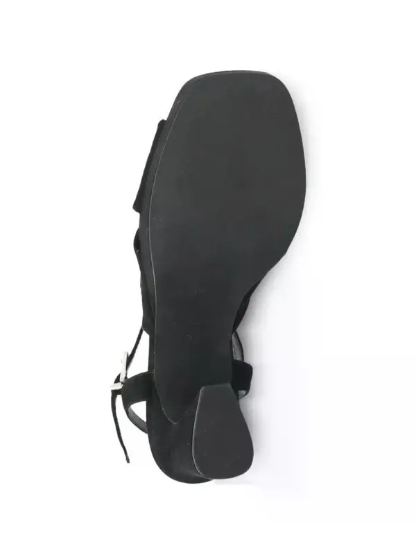 Ash Knotted Suede Sandals - Black