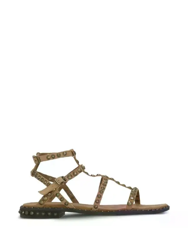 Ash Studded Leather Sandals - Brown