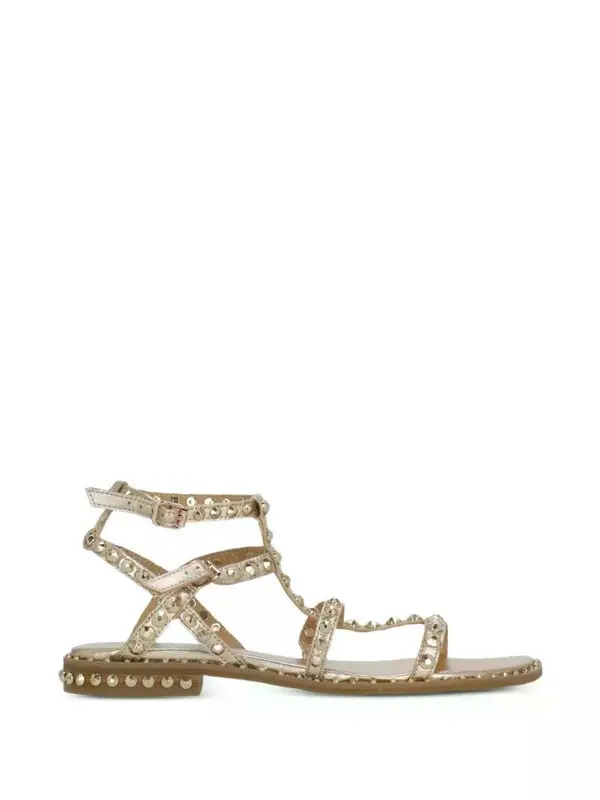 Ash Stud-embellished Leather Sandals - Gold